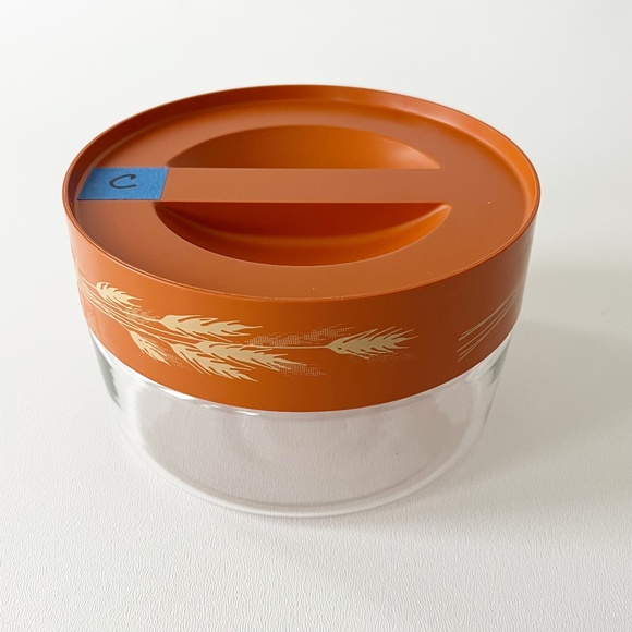 Pyrex | Kitchen | Vtg Pyrex Glass Stacking Canister Autumn Harvest ...